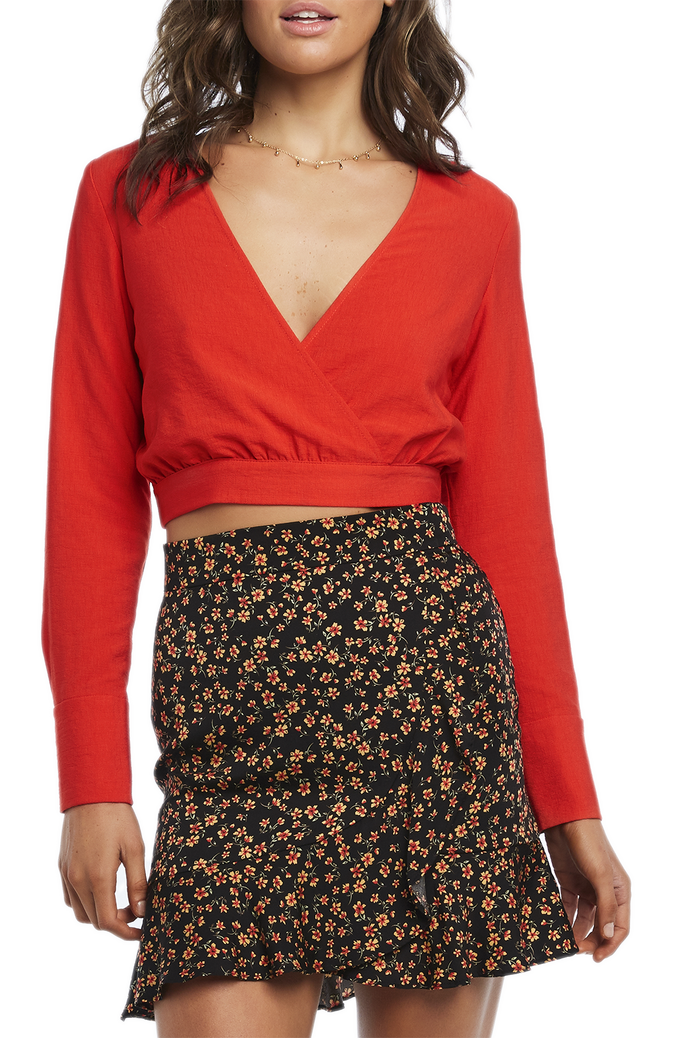 Tie Back Long Sleeve Top Ladies Sale Clothing Bardot tie-back-long-sleeve-top-ladies-sale-clothing-bardot