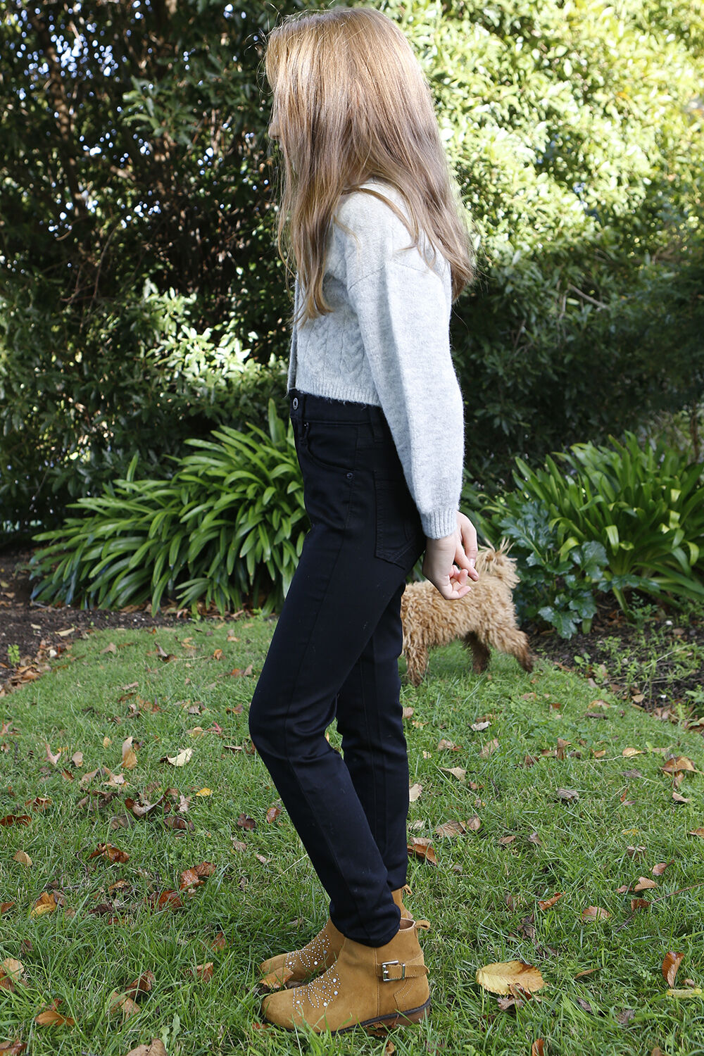 Tween Girl Sienna Super High Jean in Black | Bardot Junior