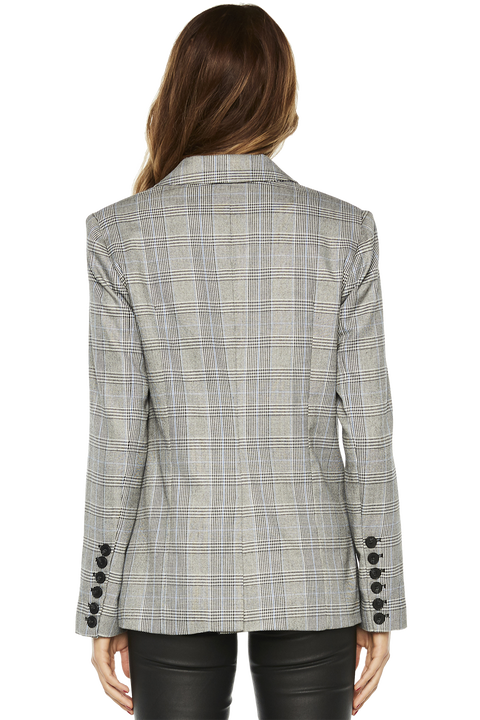 Blue Check Blazer Ladies Clothing And Jackets And Coats Bardot