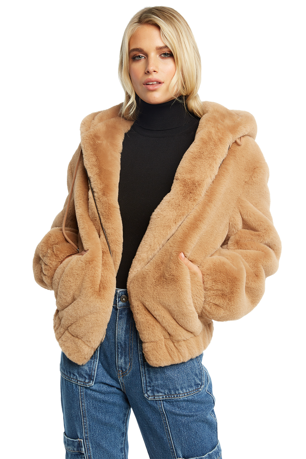 Bella Zip Faux Fur Jacket Ladies Clothing And Jackets And Coats Bardot