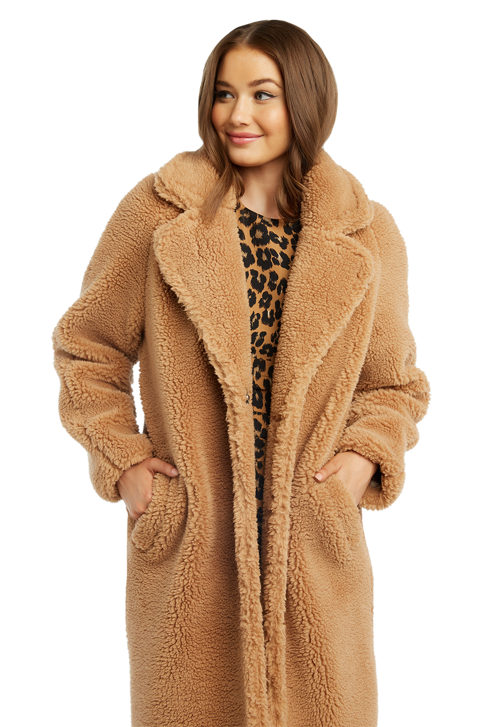 Teddy Long Coat | Ladies Clothing & Jackets & Coats | Bardot